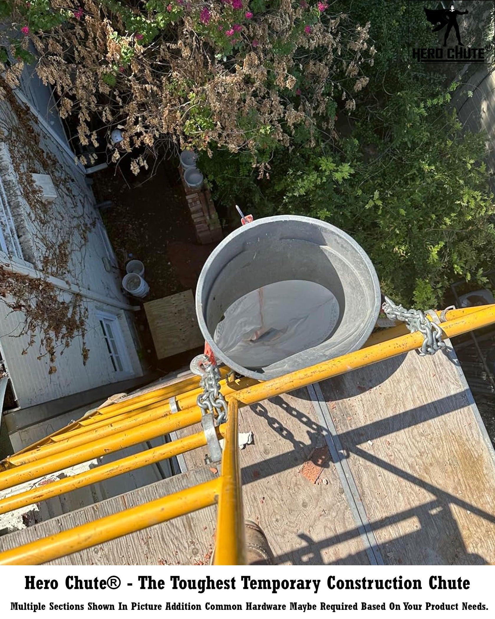The Toughest Temporary Construction Chute Hero Chute® 10ft Section ...